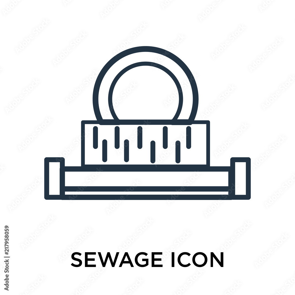 sewage icons isolated on white background. Modern and editable sewage ...