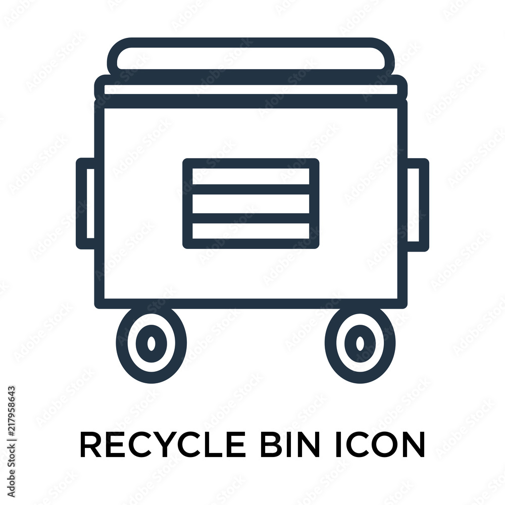 recycle bin icons isolated on white background. Modern and editable ...