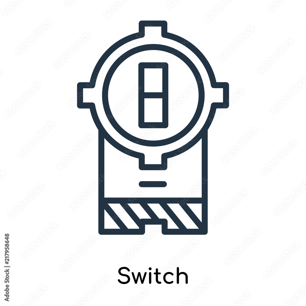 Switch icon vector isolated on white background, Switch sign , thin ...