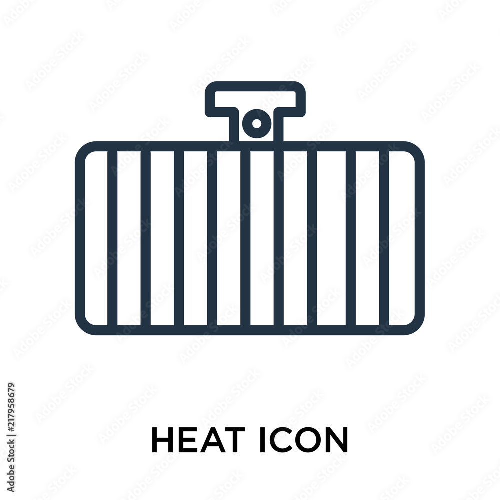 heat icon isolated on white background. Simple and editable heat icons ...