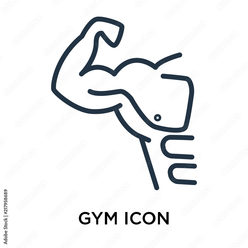 gym icons isolated on white background. Modern and editable gym icon ...