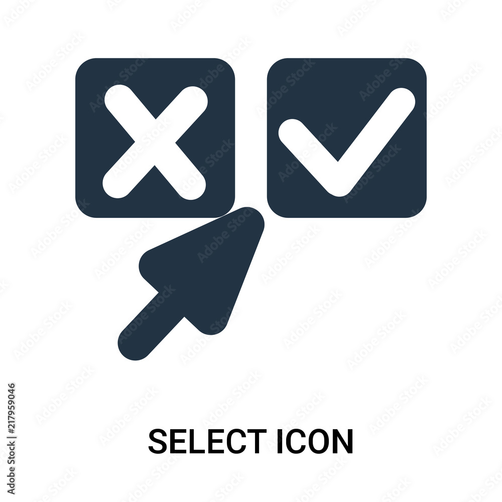 select icon isolated on white background. Modern and editable select ...