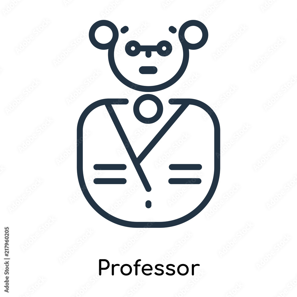 Professor icon vector isolated on white background, Professor sign ...