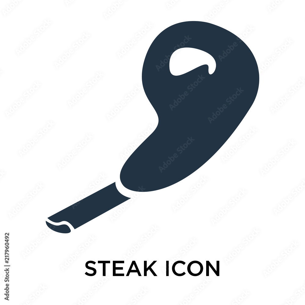 steak icons isolated on white background. Modern and editable steak ...