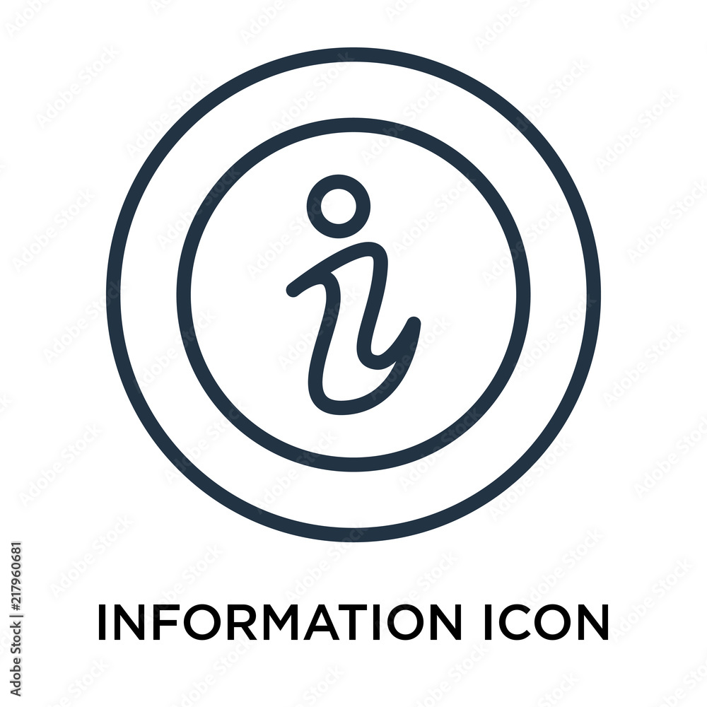 information icons isolated on white background. Modern and editable ...