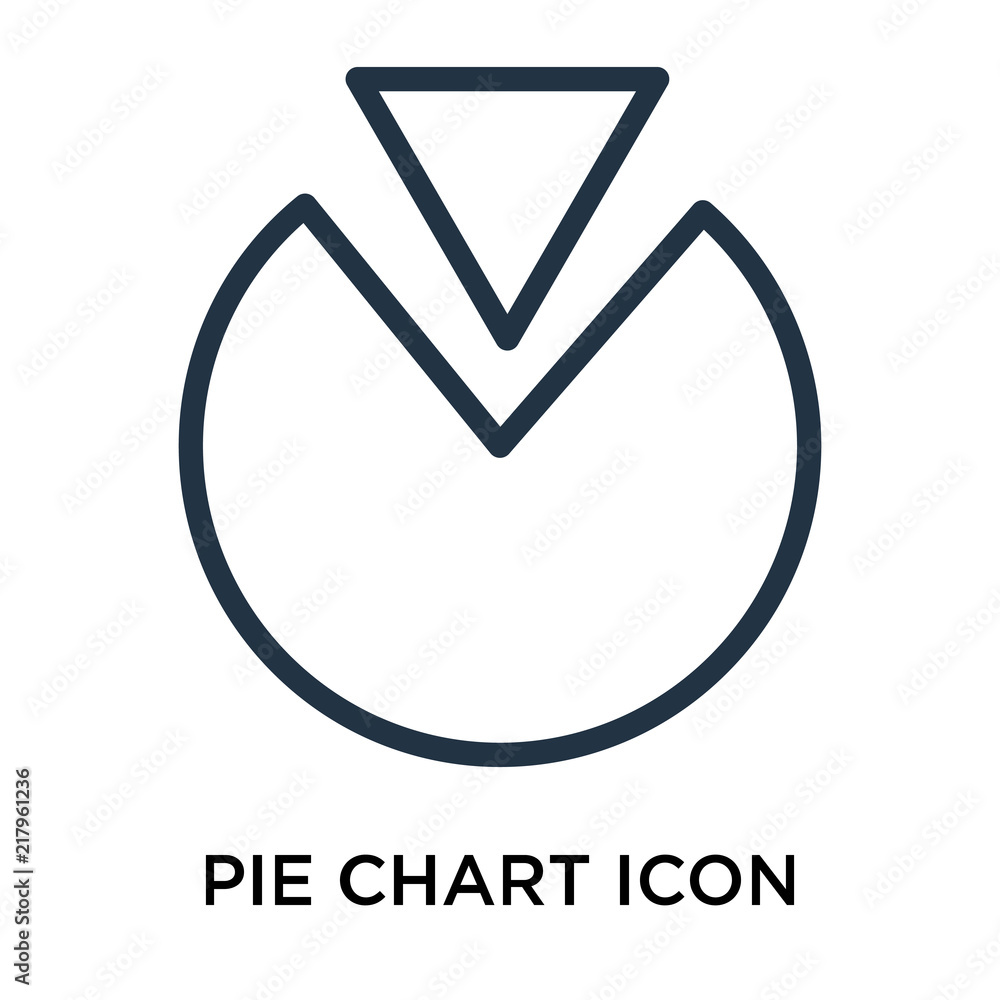 pie chart icons isolated on white background. Modern and editable pie ...