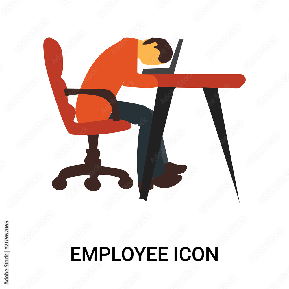 employee icon isolated on white background. Simple and editable ...