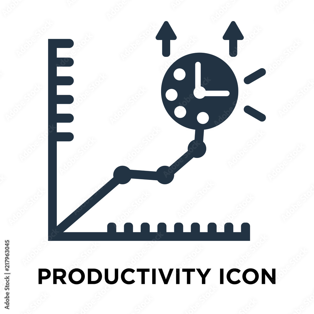 productivity icon isolated on white background. Modern and editable ...