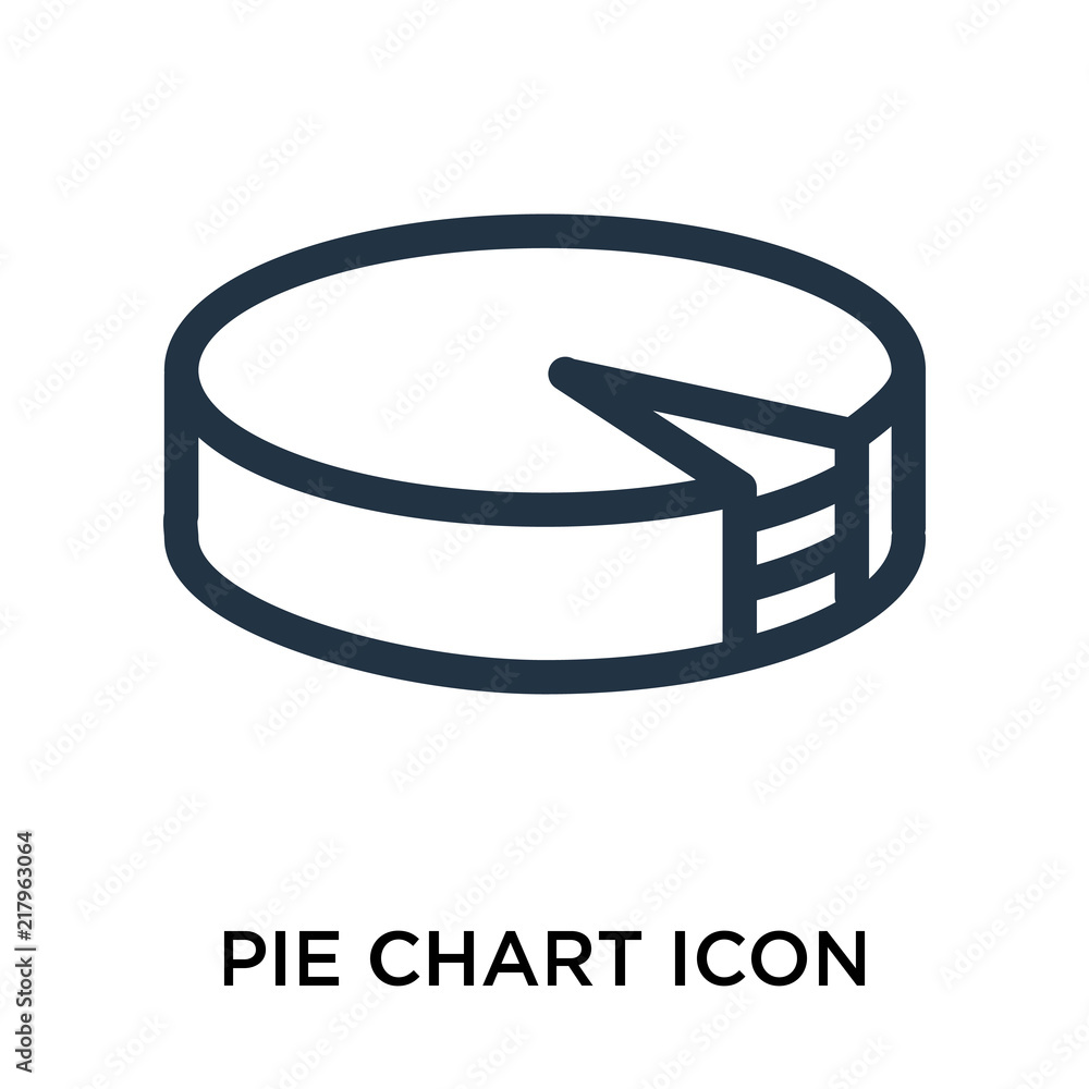 Pie chart icon vector isolated on white background, Pie chart sign ...