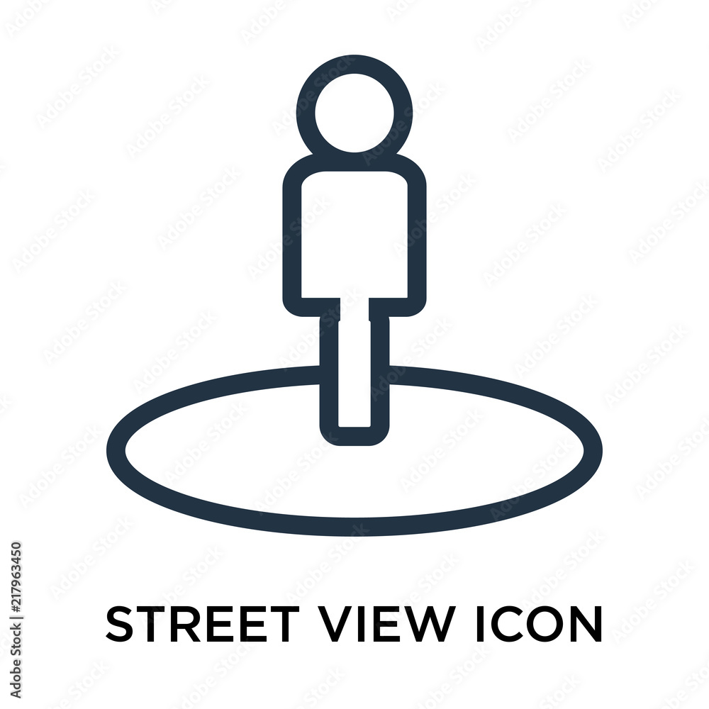 Vecteur Stock street view icons isolated on white background. Modern ...