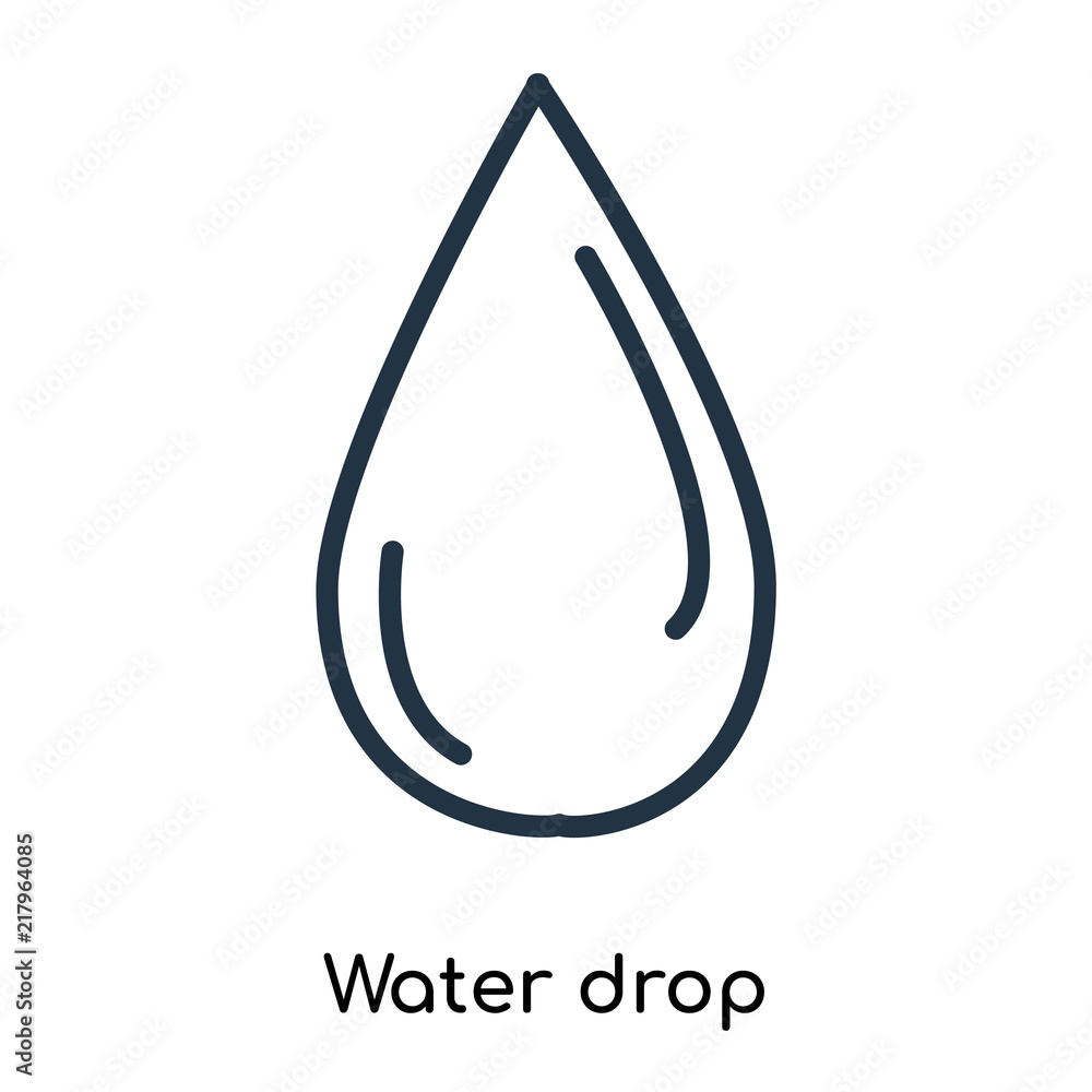 water drop icons isolated on white background. Modern and editable ...