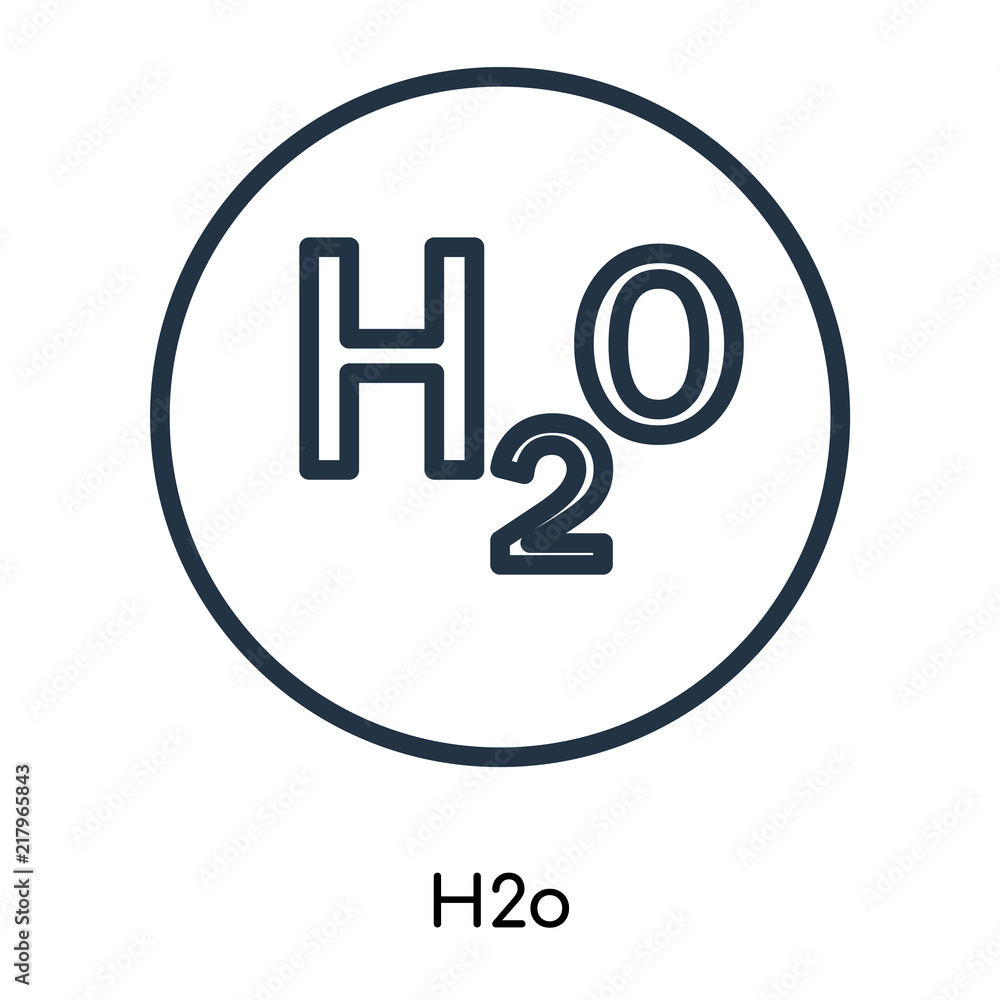 h2o icons isolated on white background. Modern and editable h2o icon ...