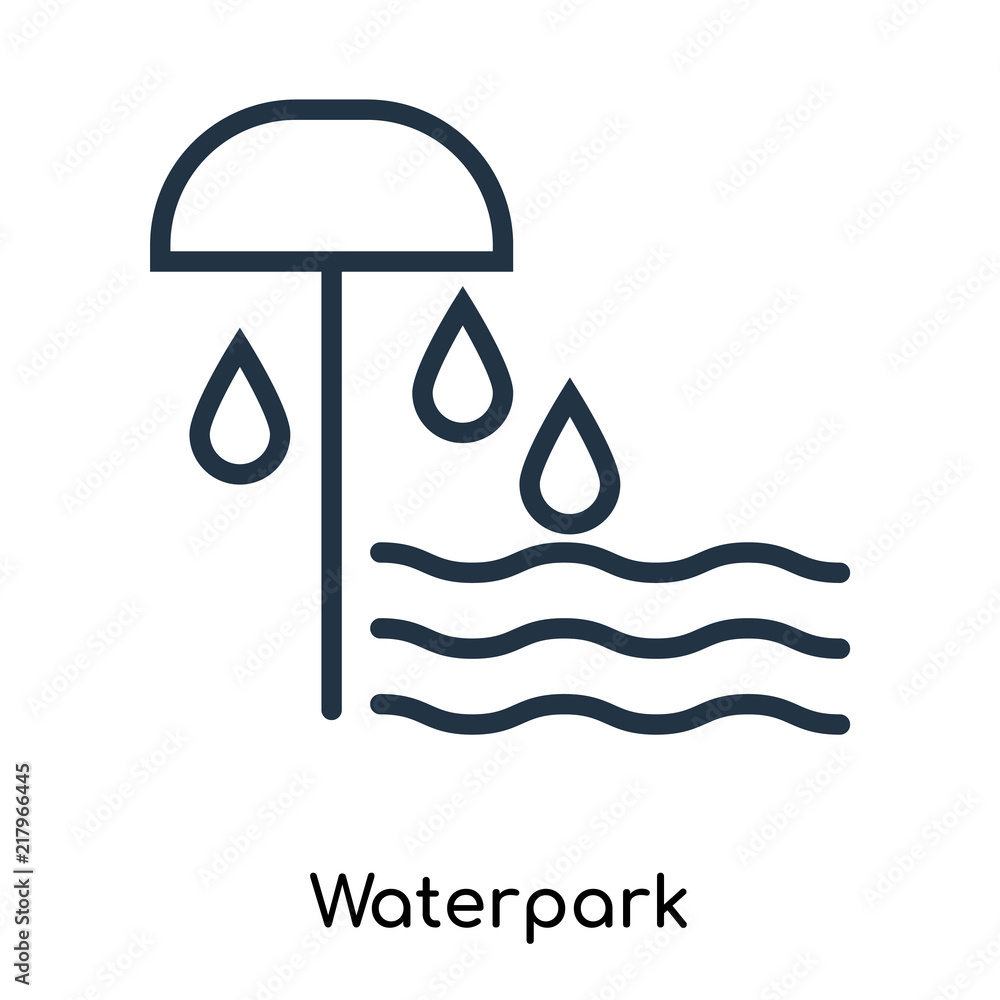 waterpark icon isolated on white background. Modern and editable ...