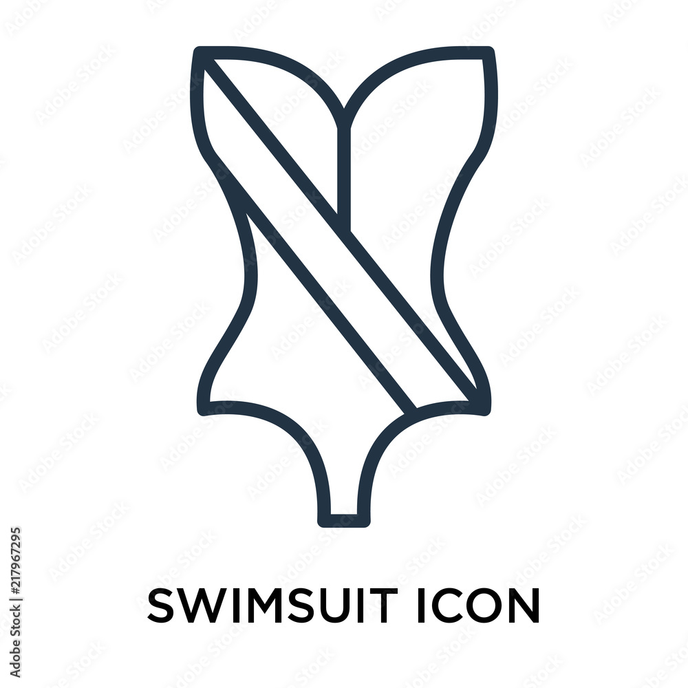 swimsuit icons isolated on white background. Modern and editable ...