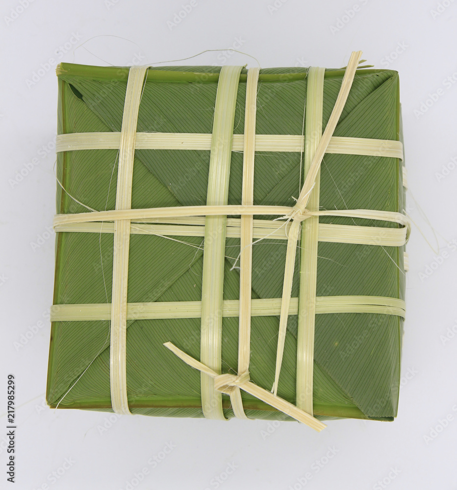 "Banh chung" Traditional vietnamese cake for new year Stock Photo ...