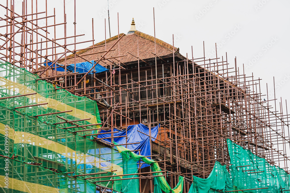 Building Under Renovation After Earthquake,Build Reconstruction Stock ...