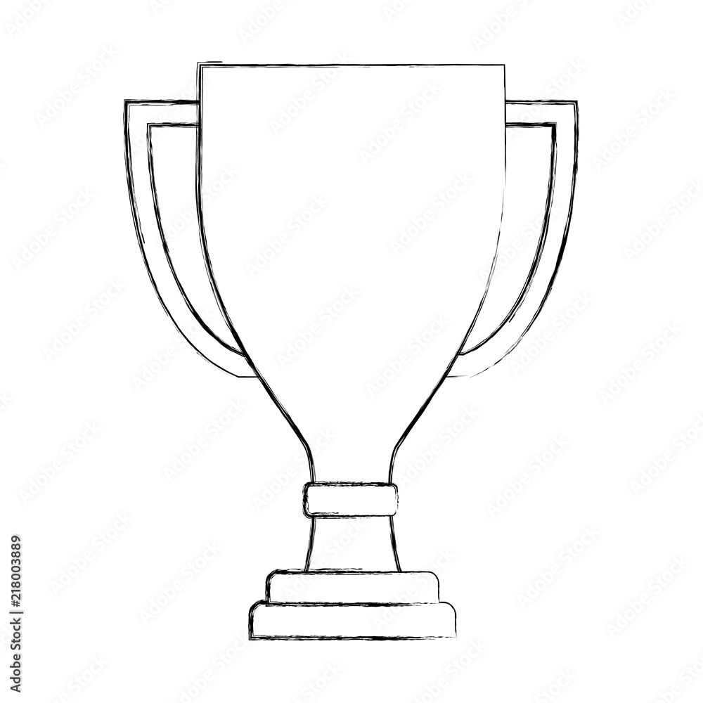 award trophy winner cup honor symbol hand drawing Stock Vector | Adobe ...