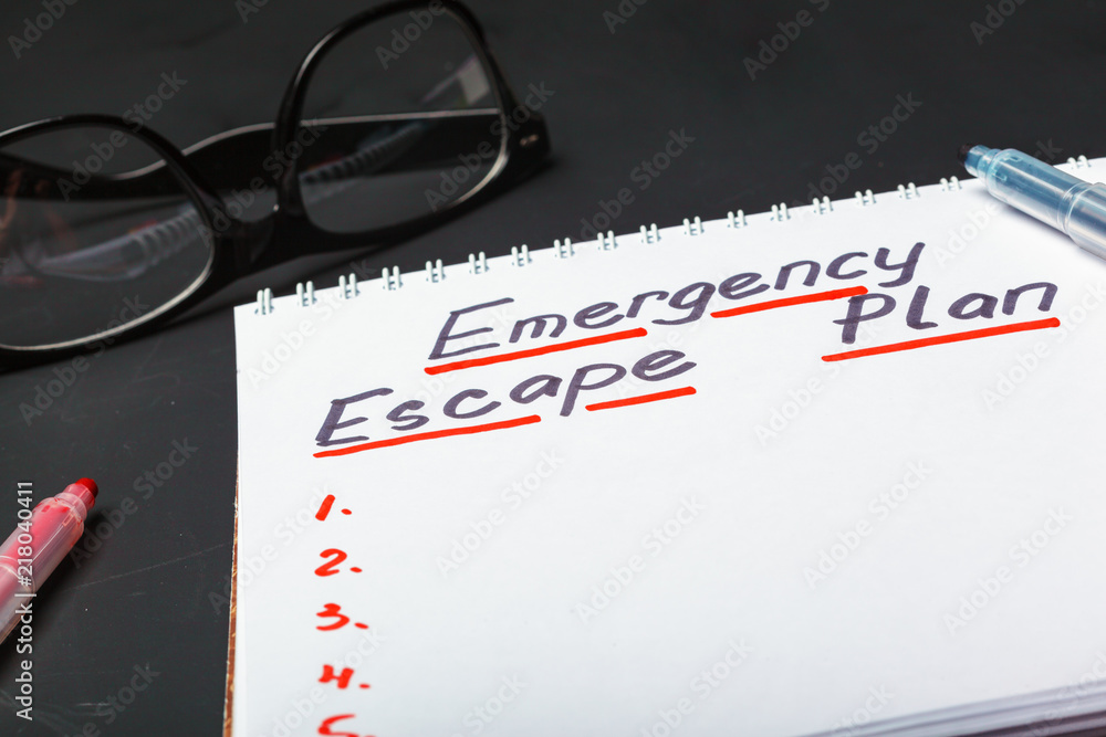 Emergency evacuation plan Stock Photo | Adobe Stock
