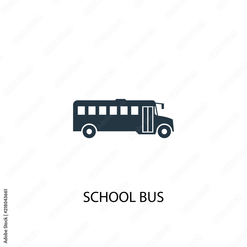 School bus creative icon. Simple element illustration. School bus ...