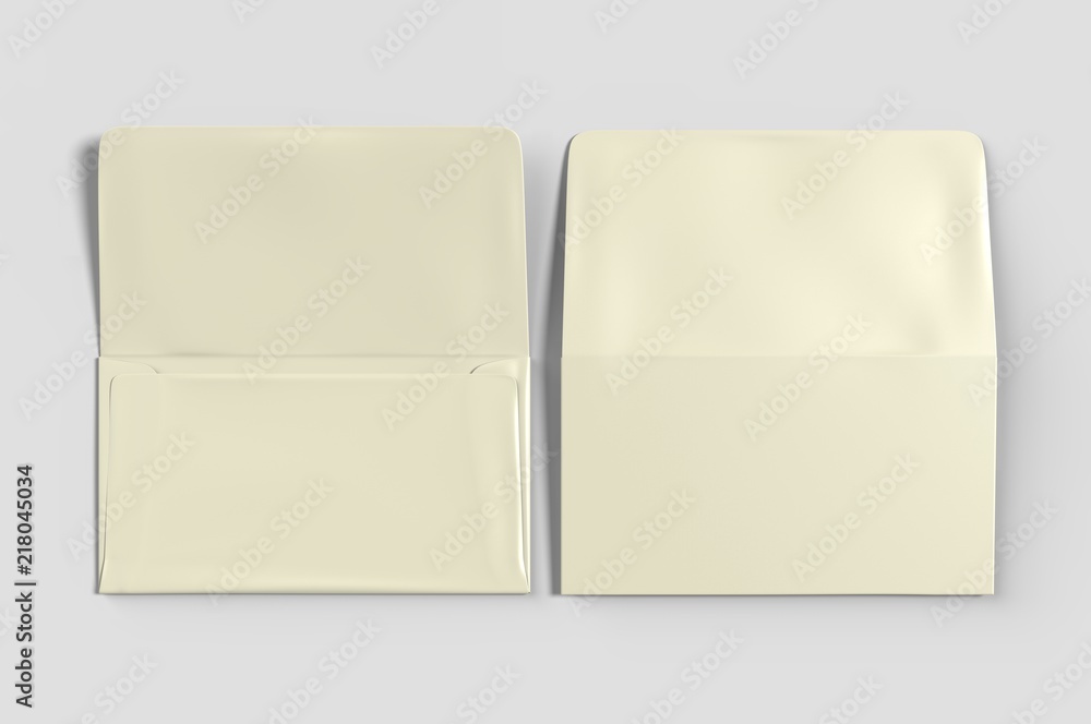Blank white realistic remittance envelope mock up. Stock Illustration ...