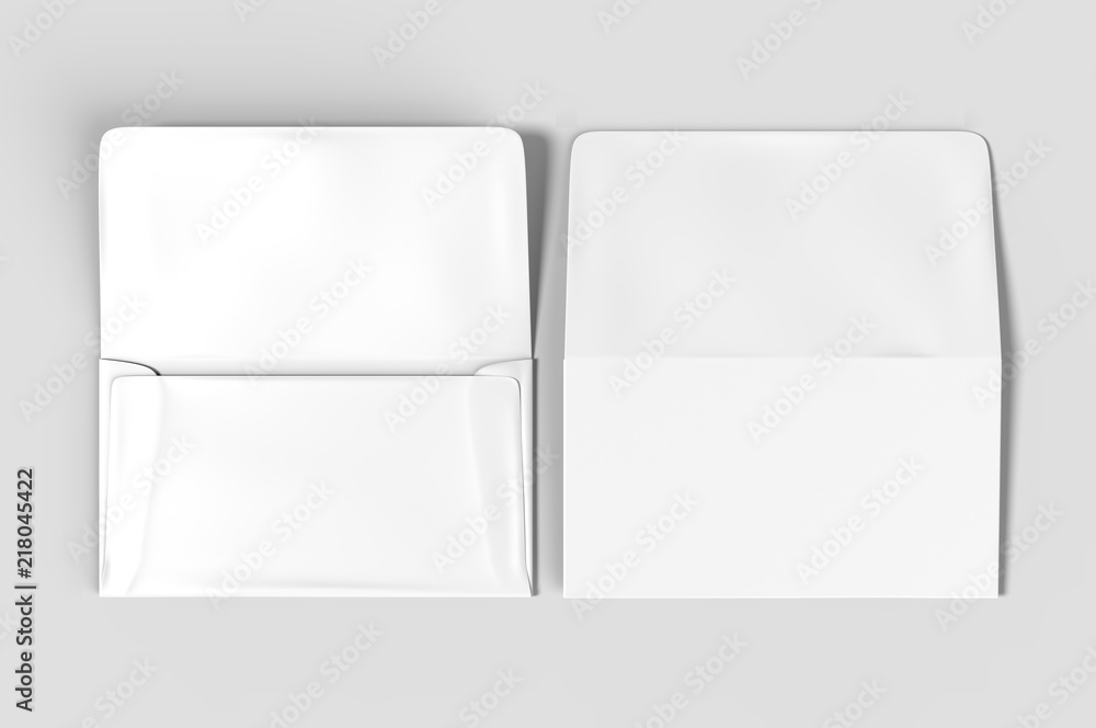 Blank white realistic remittance envelope mock up. Stock Illustration ...
