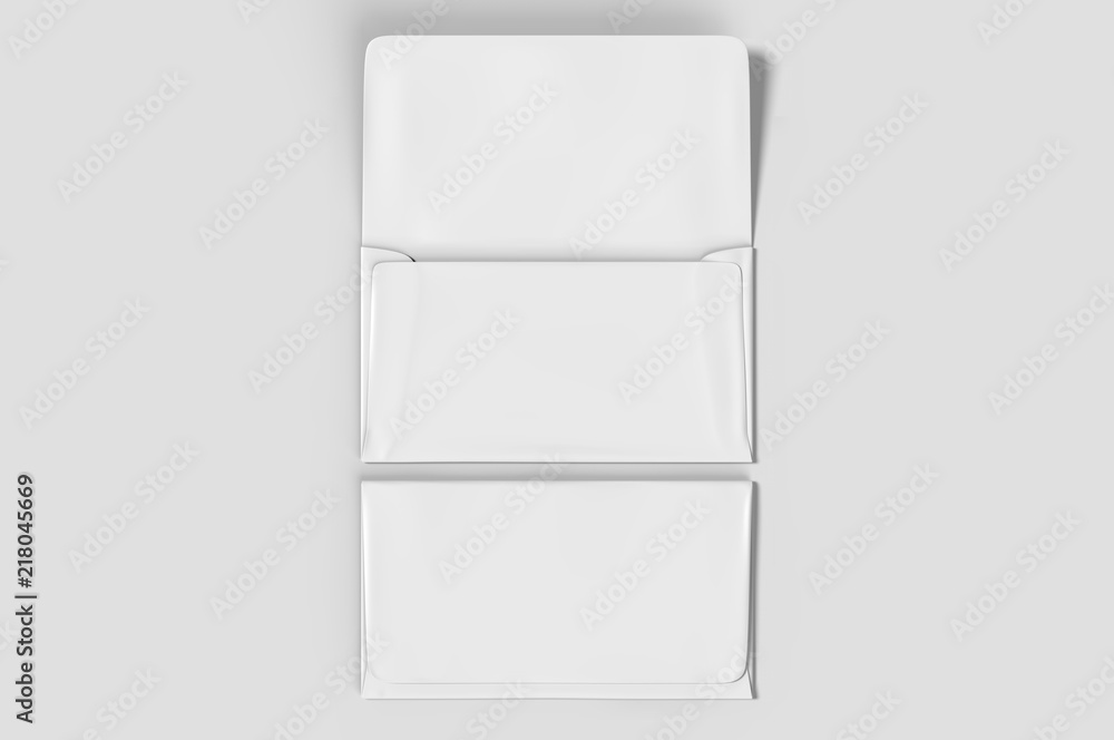 Blank white realistic remittance envelope mock up. Stock Illustration ...