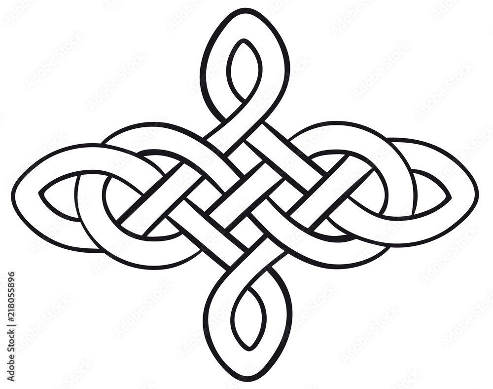double Celtic knot template Stock Vector | Adobe Stock