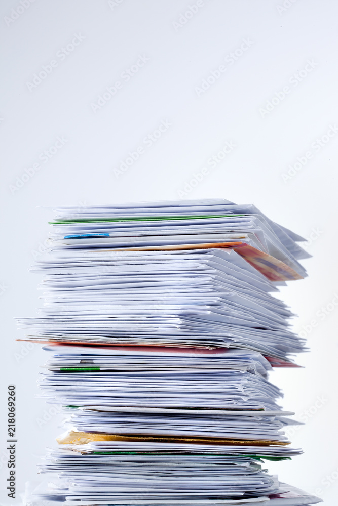 Pile of mails Stock Photo | Adobe Stock
