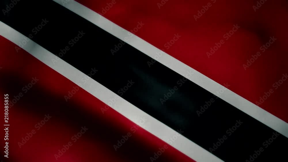 Vidéo Stock Flag of Trinidad, slow motion waving. Looping animation ...