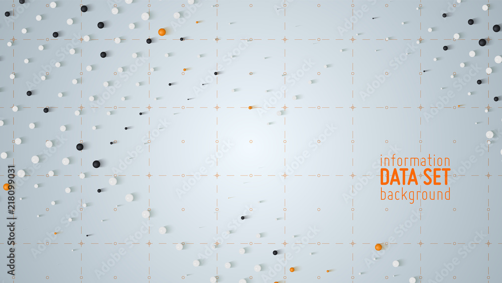 Vector abstract data sorting visualization background. Big data. Sorted ...