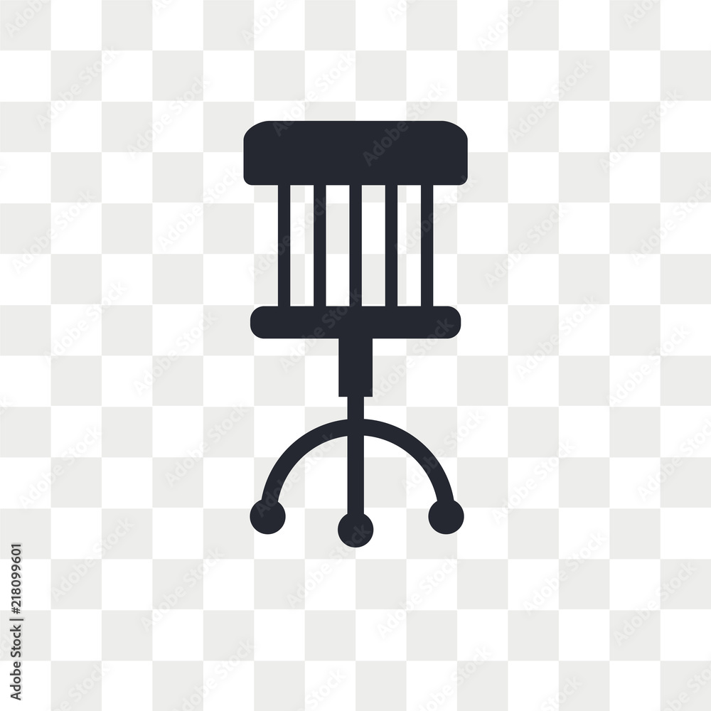 Chair vector icon isolated on transparent background, Chair logo design ...