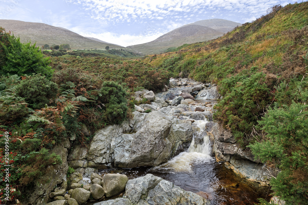 Bloody Bridge river in the Mourne Mountains, near Newcastle, Northern ...