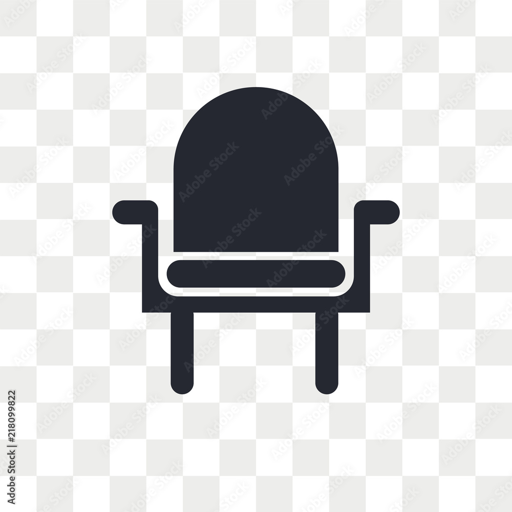 Chair vector icon isolated on transparent background, Chair logo design ...