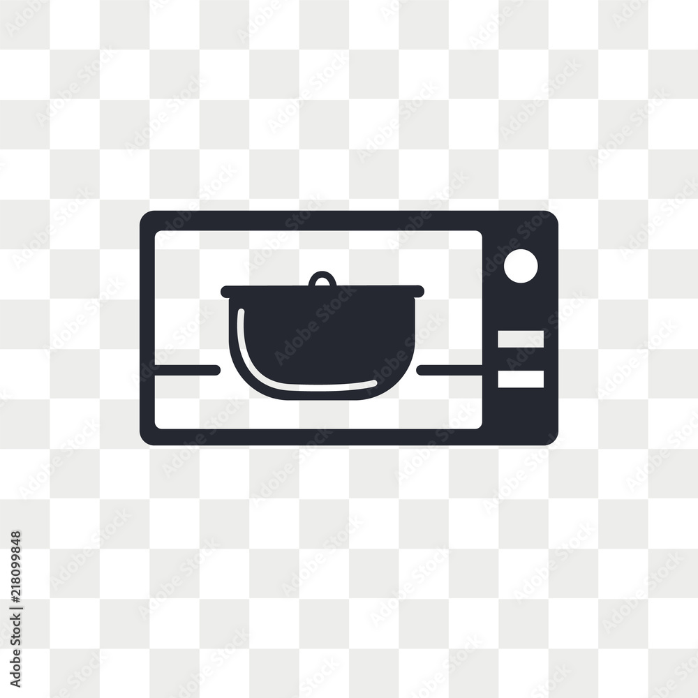 Microwave vector icon isolated on transparent background, Microwave ...