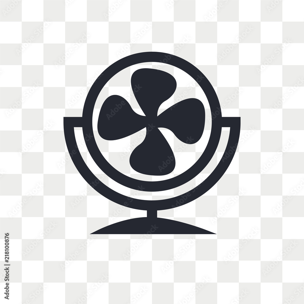 Table fan vector icon isolated on transparent background, Table fan ...