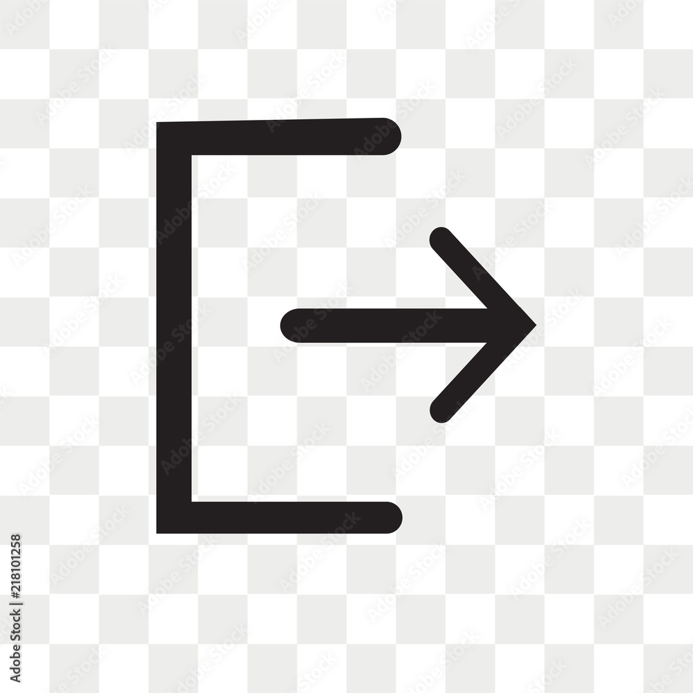 Exit Right Arrow Vector Icon Isolated On Transparent Background Exit Exit Right Arrow Vector Icon Isolated On Transparent Background Exit