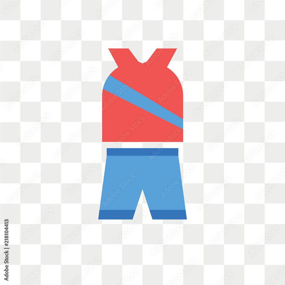 Sportswear vector icon isolated on transparent background, Sportswear ...