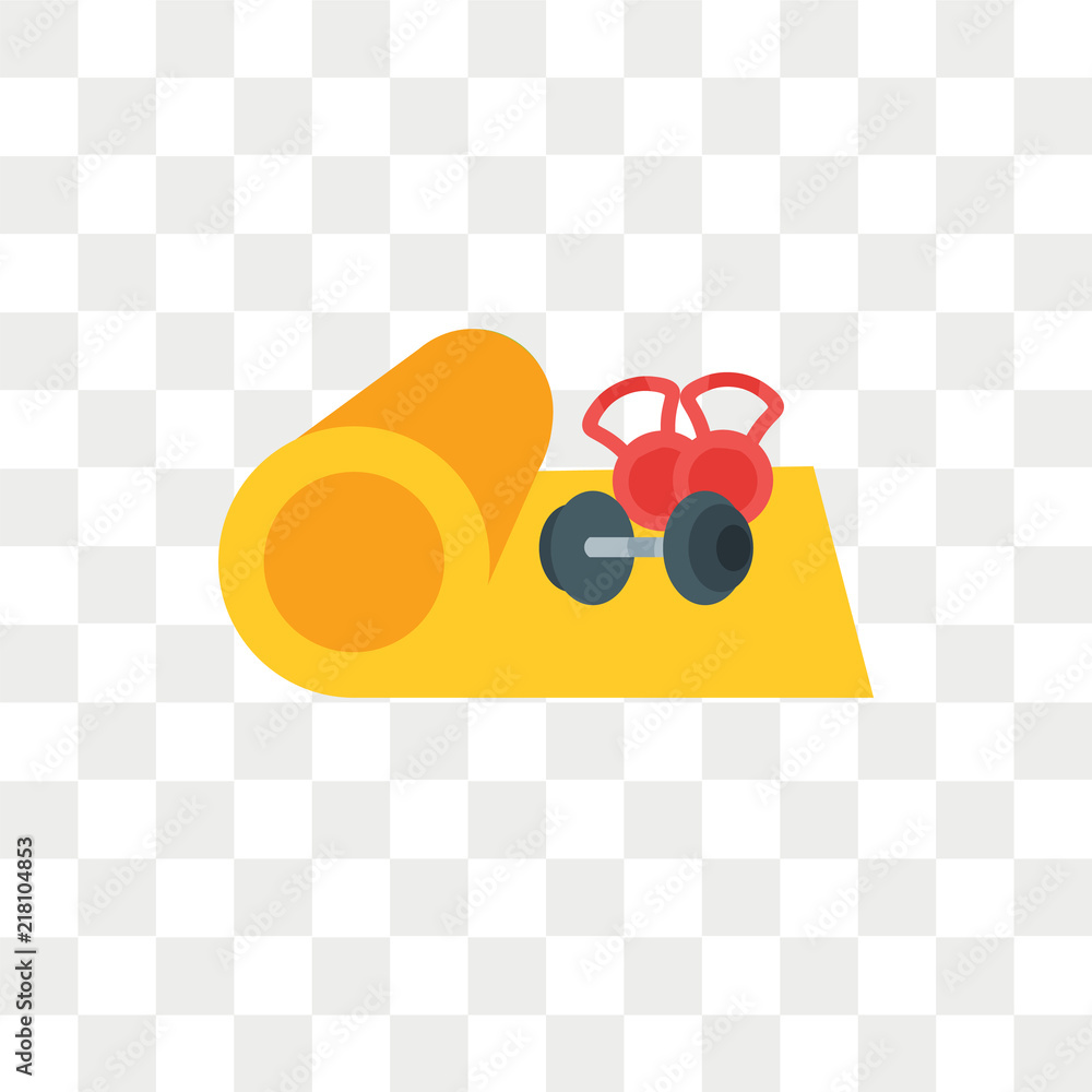 Gym vector icon isolated on transparent background, Gym logo design ...