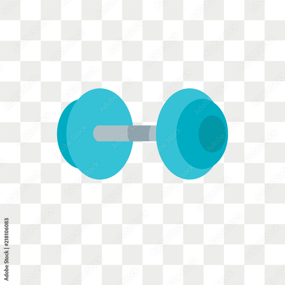 Dumbbell vector icon isolated on transparent background, Dumbbell logo ...