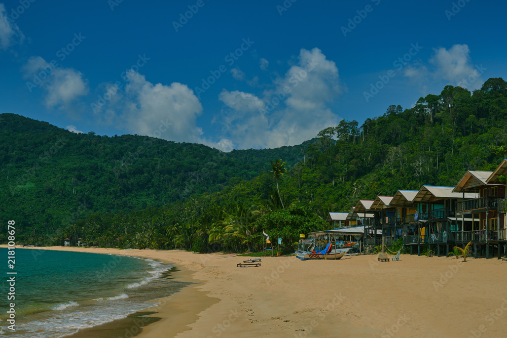 Beach scene.Tropical beach landscape for background or wallpaper ...