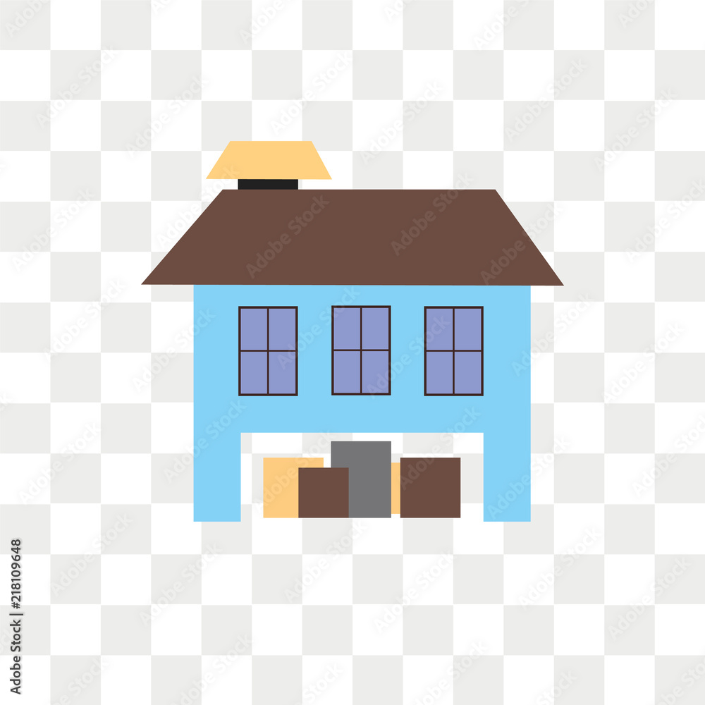 Warehouse vector icon isolated on transparent background, Warehouse ...