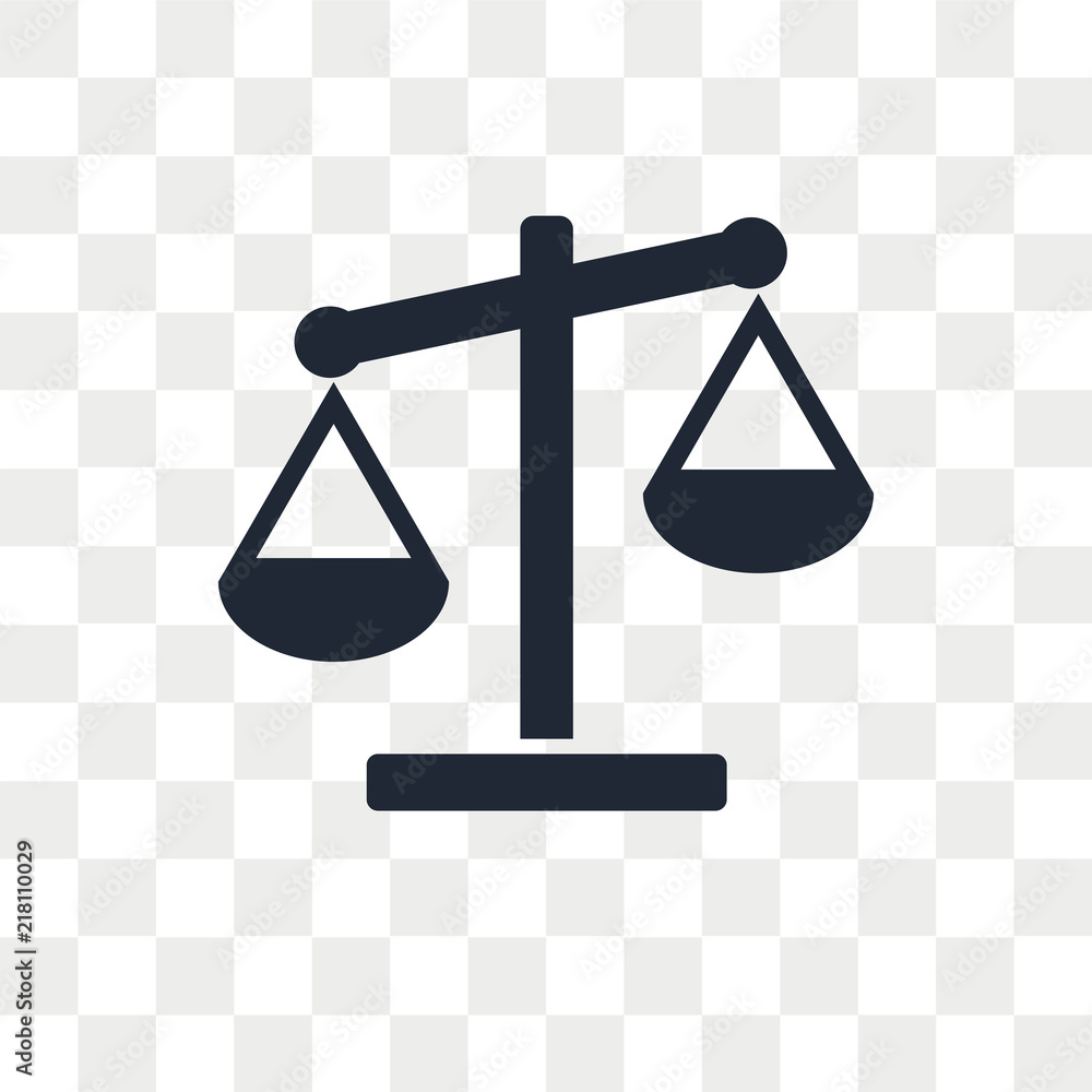 Scale vector icon isolated on transparent background, Scale logo design ...