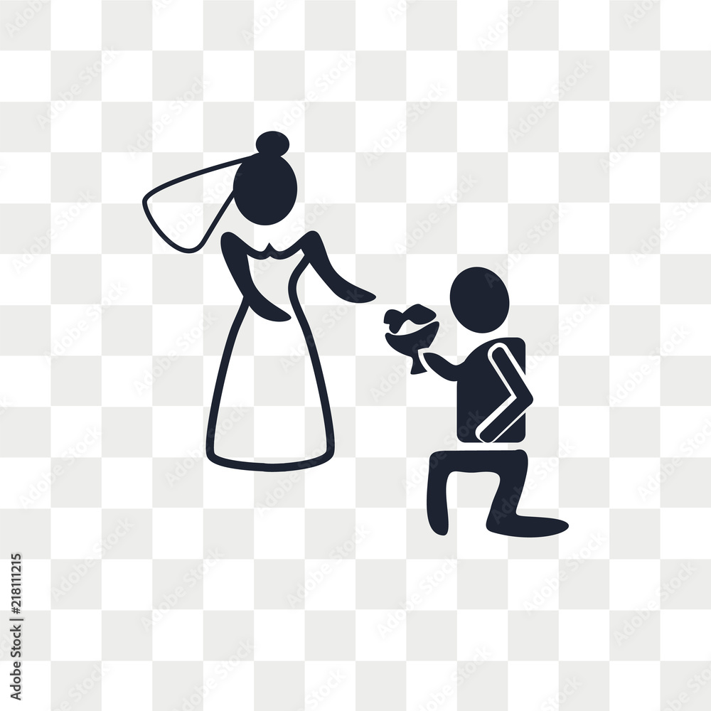 Wedding vector icon isolated on transparent background, Wedding logo ...