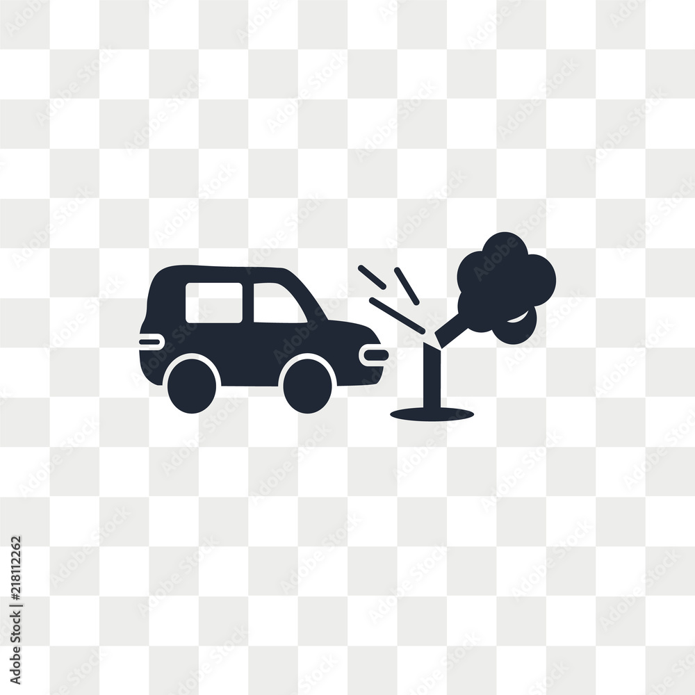 Accident vector icon isolated on transparent background, Accident logo ...