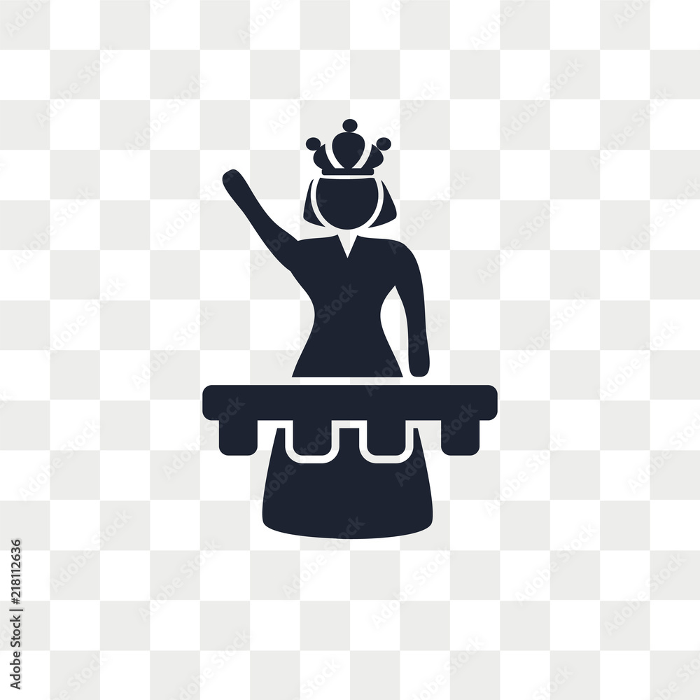 Empress vector icon isolated on transparent background, Empress logo ...