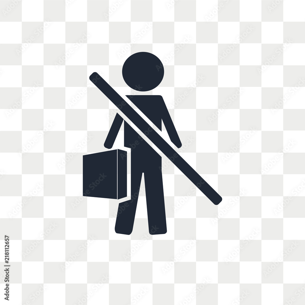 Unemployed vector icon isolated on transparent background, Unemployed ...