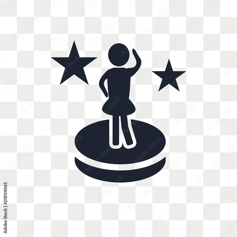 Famous vector icon isolated on transparent background, Famous logo ...