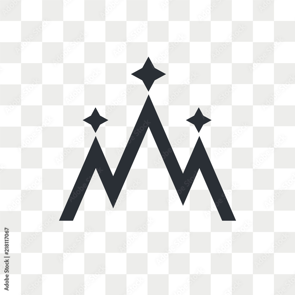 Crown vector icon isolated on transparent background, Crown logo design ...