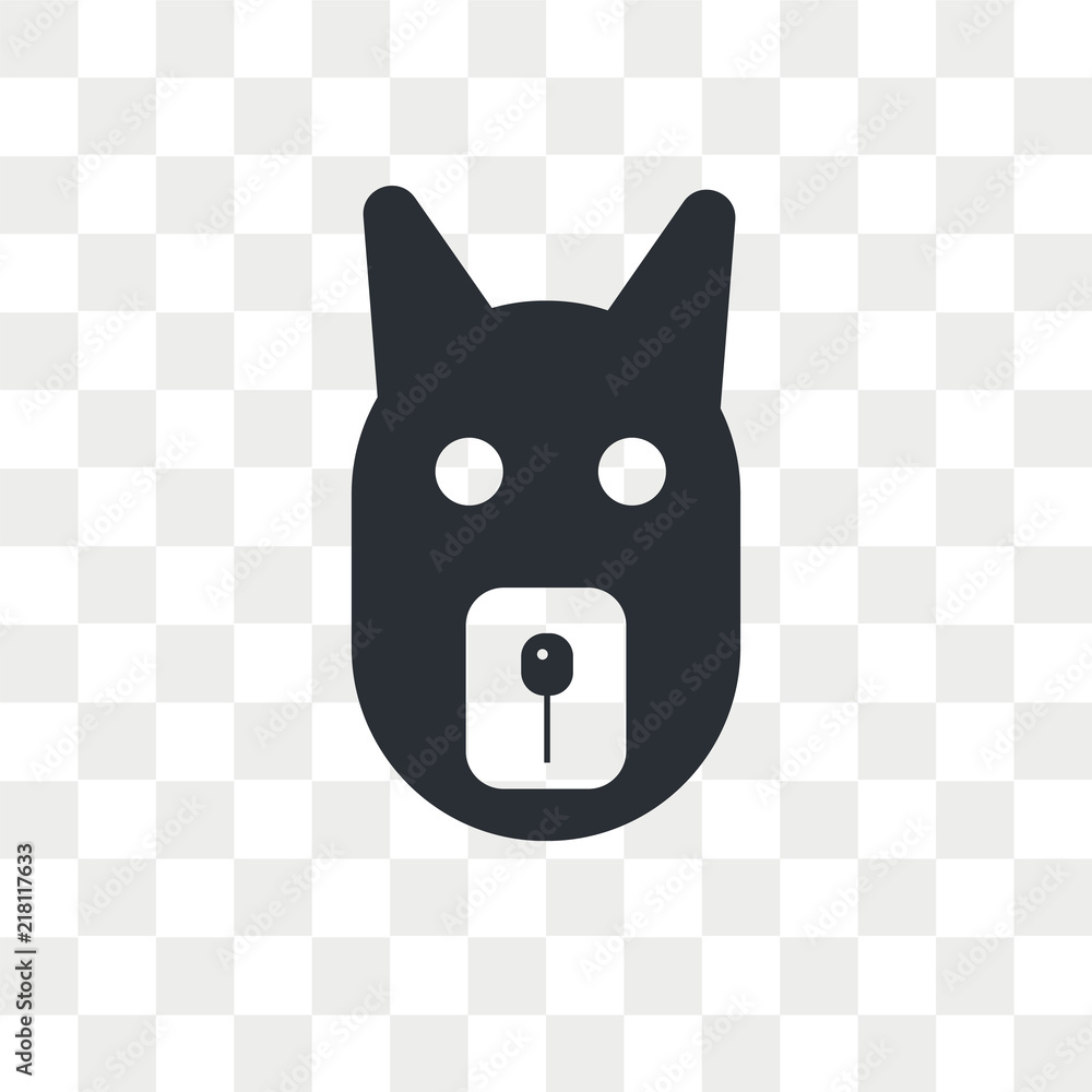 Dog vector icon isolated on transparent background, Dog logo design ...
