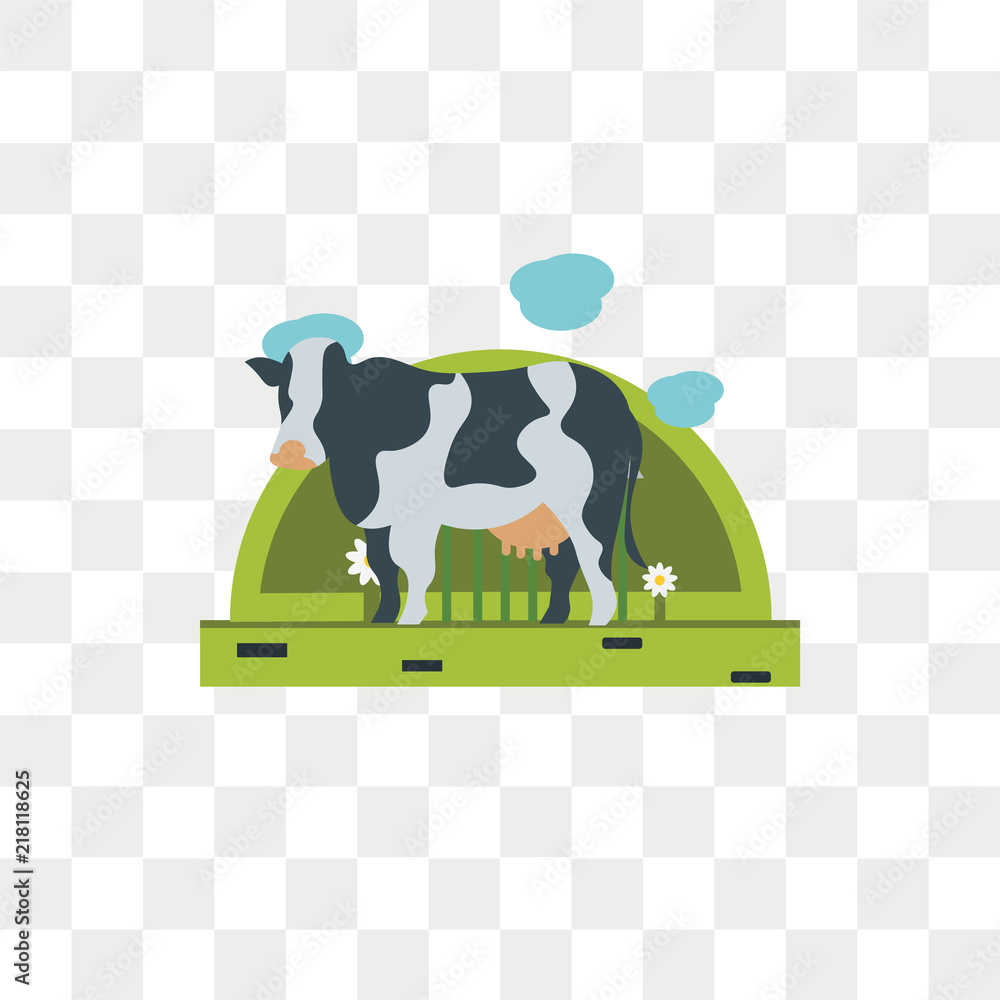 Cow vector icon isolated on transparent background, Cow logo design ...
